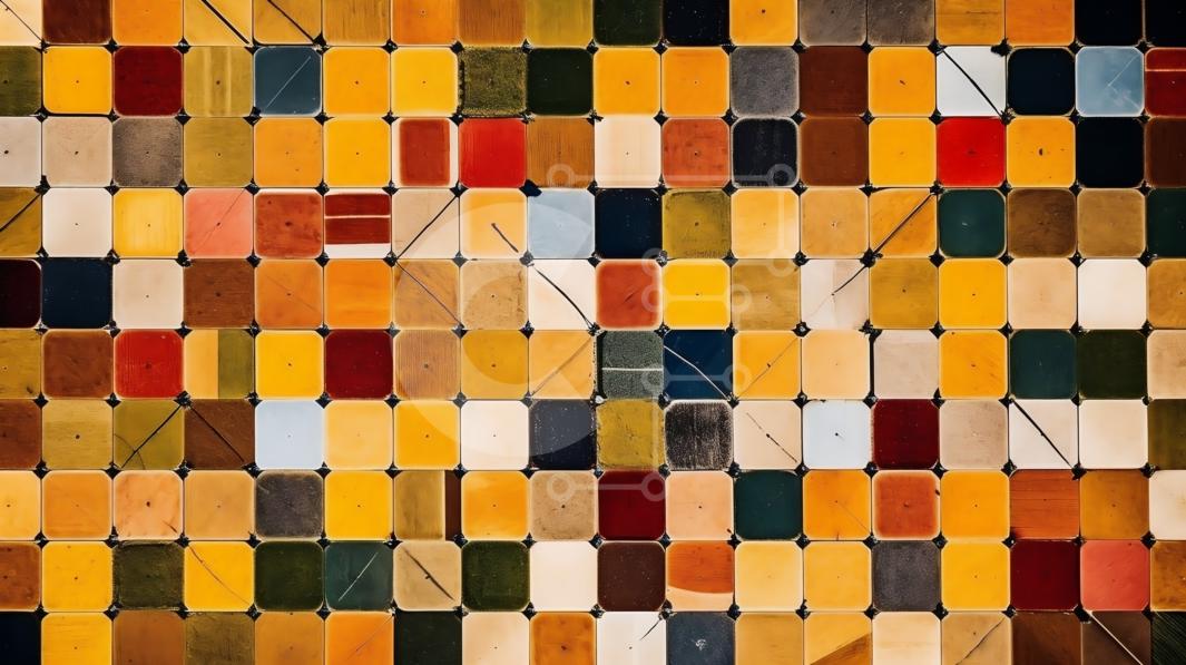 Brown and Beige Mosaic Texture stock photo | Creative Fabrica