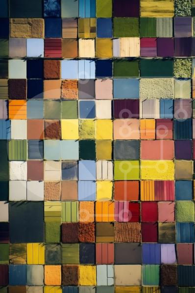Vibrant Patchwork Quilt Background Image stock photo | Creative Fabrica