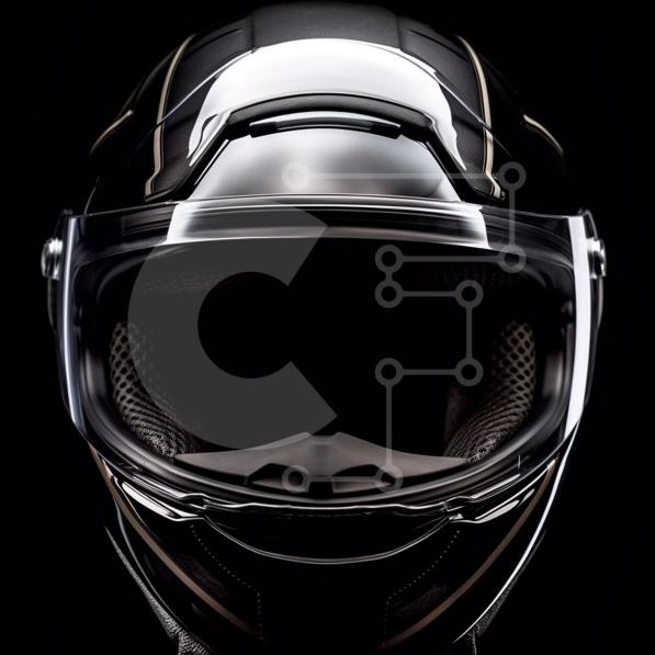 Close-up View of Motorcycle Helmet with Tinted Visor stock photo ...