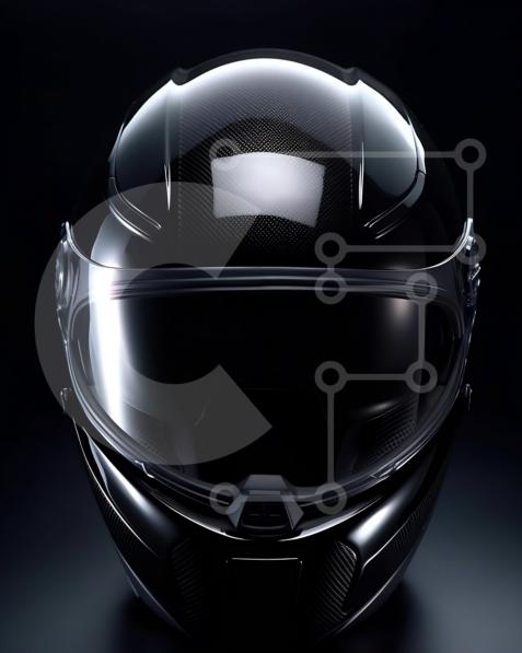 Stylish Motorcycle Helmet with Clear Visor for Safe Rides stock photo ...