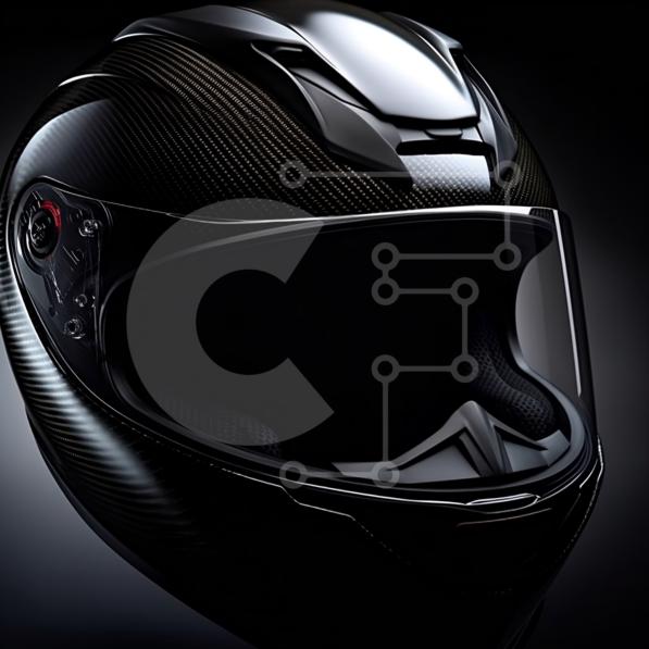 Stylish Black Motorcycle Helmet with Carbon Fiber Pattern stock photo ...