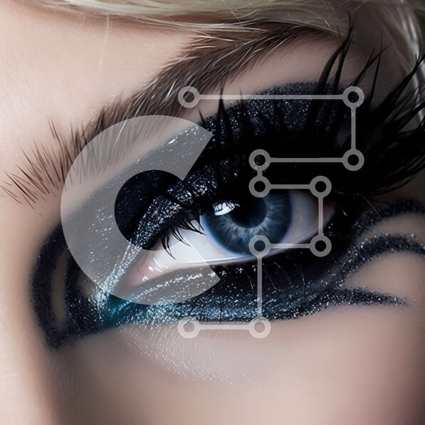 Download Stunning Close-up of Eye Makeup with Blue and Black Shades ...