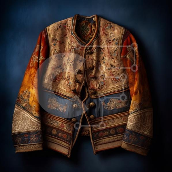 Stylish Traditional Chinese Jacket with Beautiful Floral Pattern stock ...