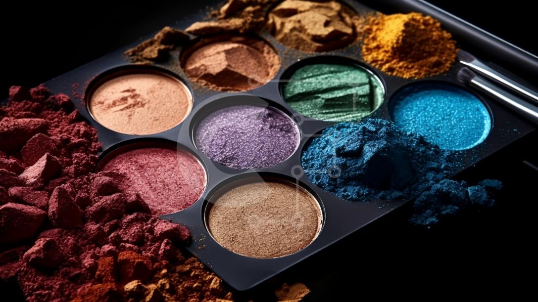 Beautiful and Diverse Makeup Palette with Multiple Shades of Eyeshadow ...