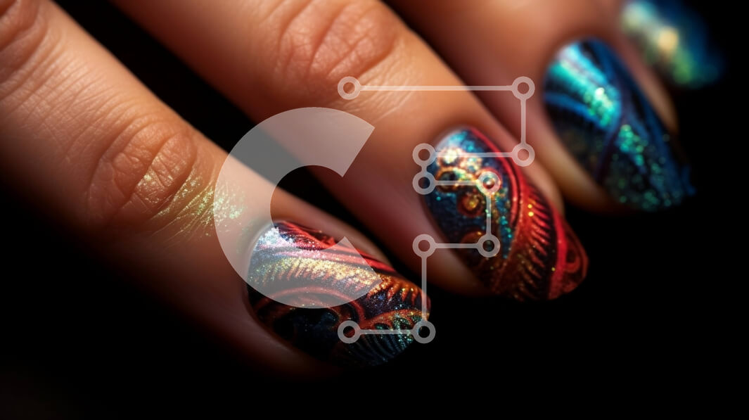 Télécharger Art d'ongles vibrants sur la main d'une femme Photos Stock ...