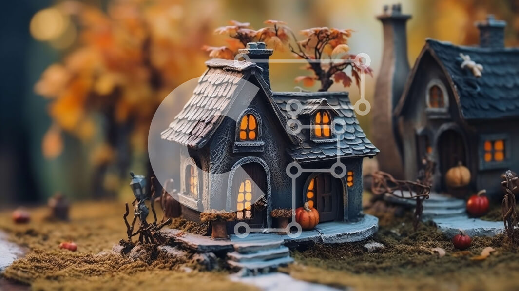 Download Cozy Gothic-Style House with Autumn Foliage in the Background ...