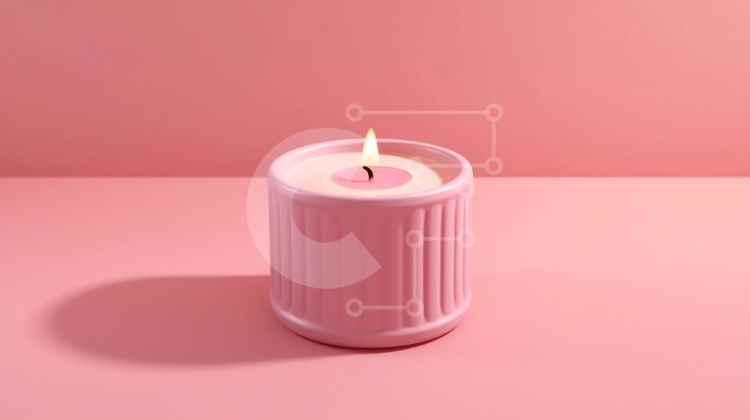 Beautiful Picture of a Pink Candle on a Pink Surface stock photo ...
