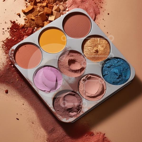 Beautiful Makeup Palette with a Variety of Shades stock photo ...