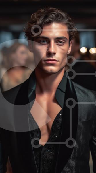 Formal Portrait of Serious Man in Black Tuxedo stock photo | Creative ...