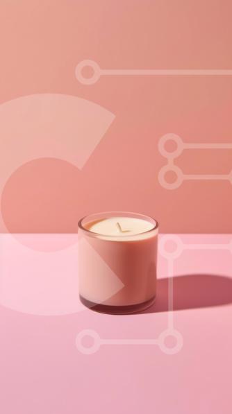 Beautiful Pink Candle on Pink Surface - A Perfect Background for Your ...