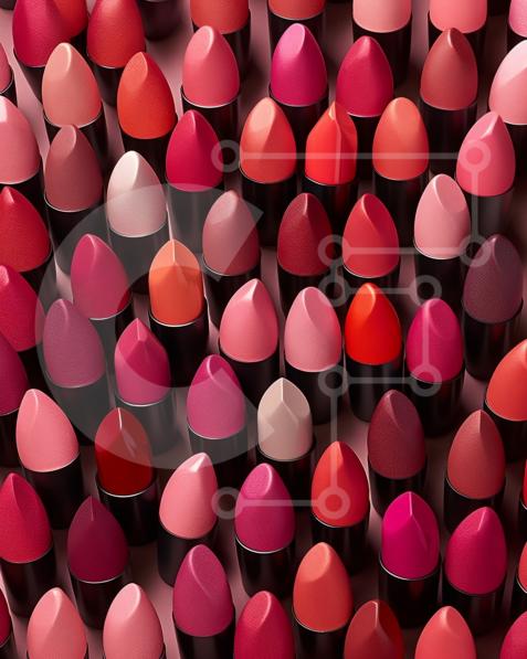 Círculo de Batons em Vários Tons de Rosa e Vermelho banco de imagens ...