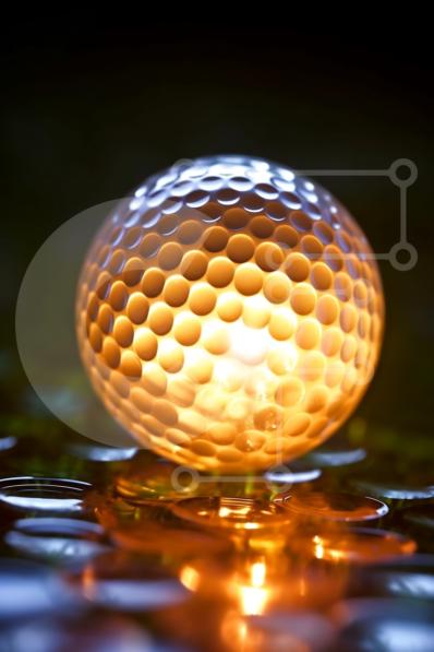 Beautiful Picture of a Golf Ball on Water stock photo | Creative Fabrica