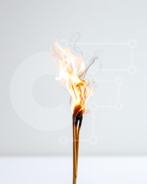 Beautiful Picture of a Lit Incense Stick on a White Surface stock photo ...