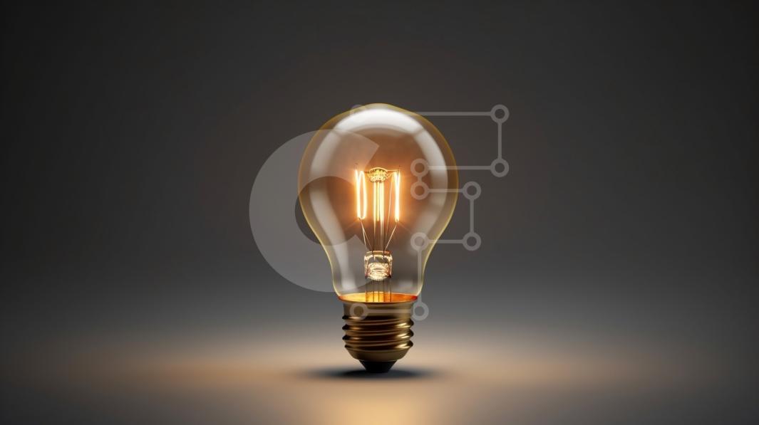Bright Light Bulb with Glowing Filament Stock Photo stock photo ...