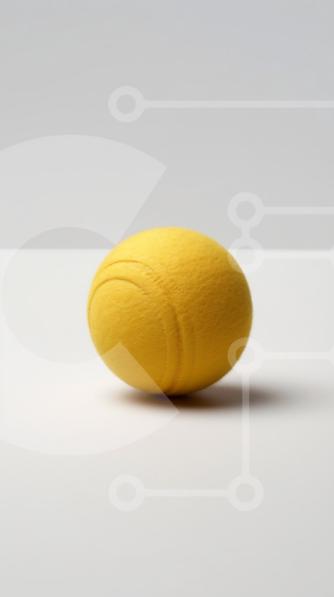 Bright Yellow Rubber Ball on Clean White Surface stock photo | Creative ...