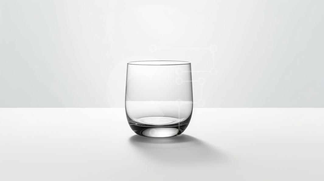 Crystal Clear Glass with Water Inside - Stock Photo stock photo ...