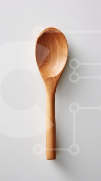 Wooden Spoon with Long Handle and Bowl-Shaped Head Stock Photo stock ...