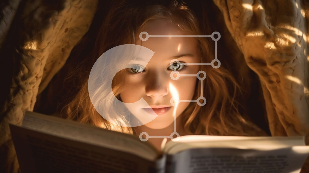 Download Cute Picture of a Young Girl Reading 'Alice in Wonderland ...