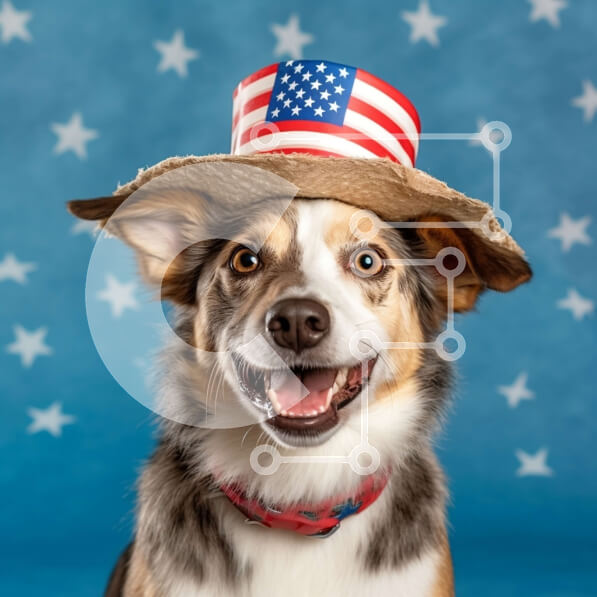 Linda imagen de perro con sombrero de bandera americana fotos de ...