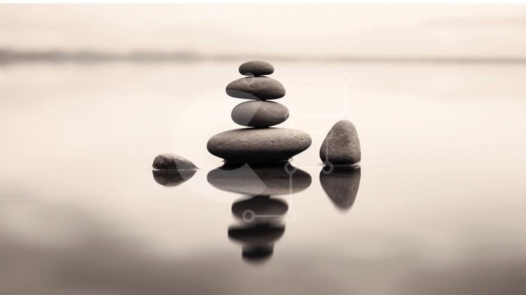 Beautiful Nature Picture of Rocks on Calm Lake with Mountain Backdrop ...