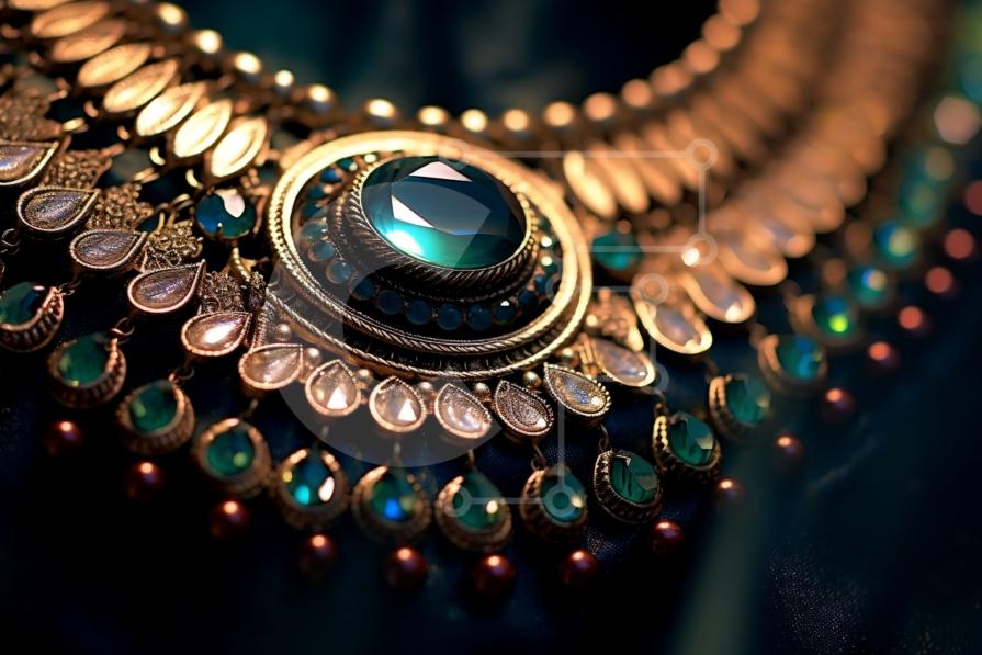Stunning Close-Up of Woman's Neck Adorned with Ornate Necklace stock ...