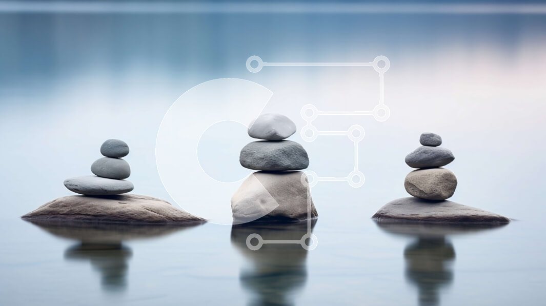 Beautiful Pyramid-Shaped Rock Formation on Calm Lake with Mountain ...