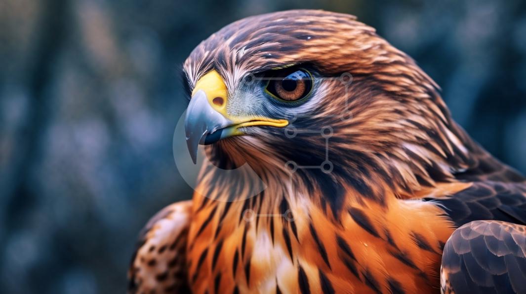 Stunning Close-up Photo of a Red-Tailed Hawk's Head stock photo ...