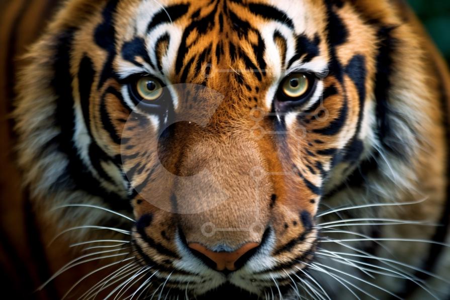 Stunning Picture of a Fierce Tiger with Striped Fur stock photo ...