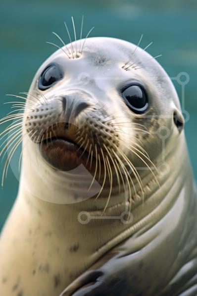 Peaceful Picture of a Seal's Face in Close-up stock photo | Creative ...