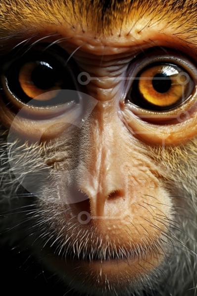 Close-up Image of a Monkey with Beautiful Brown Eyes stock photo ...