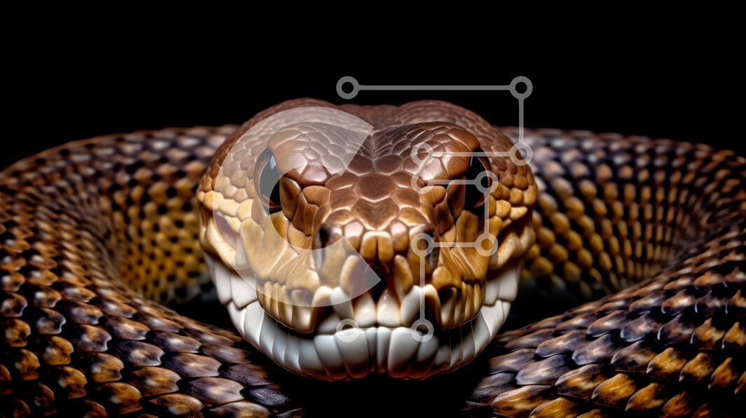Download Intense Photo of a Snake's Head with Fangs Bared Stockphotos ...