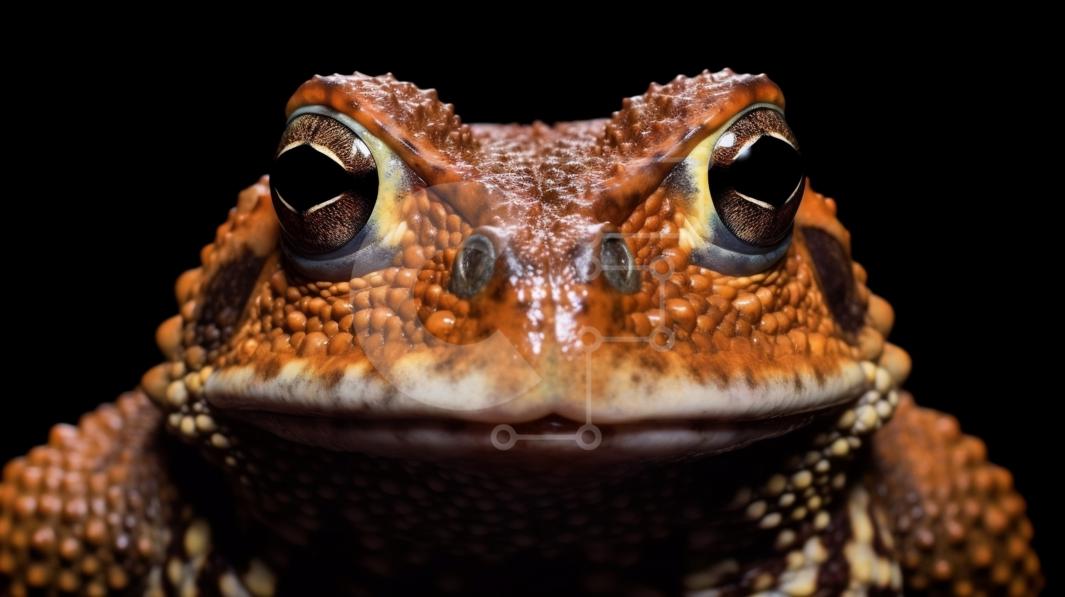 Close-up Image of a Toad with Rough Skin and Large Eyes stock photo ...