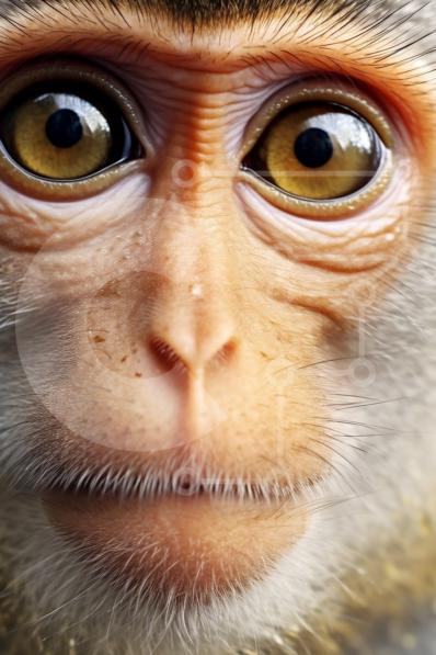 Adorable Close-up of a Monkey's Face stock photo | Creative Fabrica