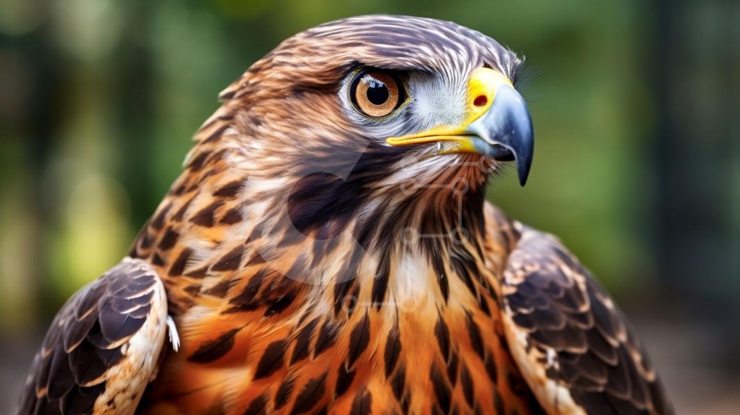 Stunning Close-up Photo of a Hawk's Head and Piercing Eyes stock photo ...