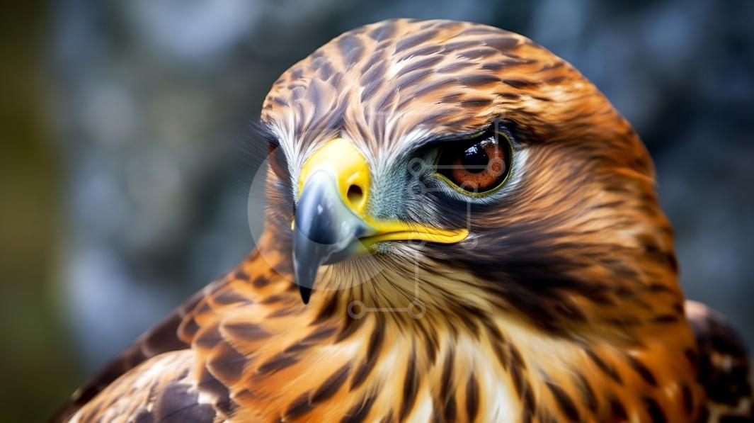 Stunning Close-up of a Hawk's Head stock photo | Creative Fabrica