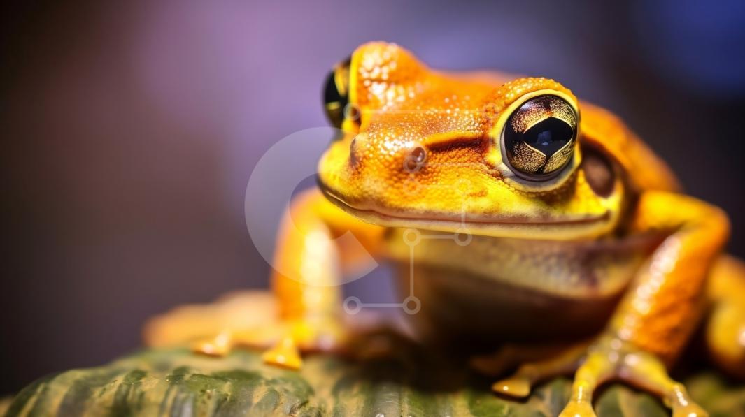 Close-up Image of a Beautifully Colored Frog with Large Eyes stock ...