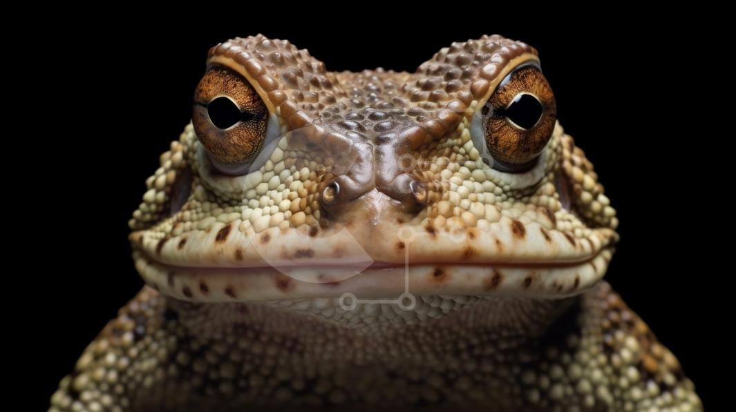 Amazing Close-up Image of a Toad with Large Eyes and a Rough Skin stock ...