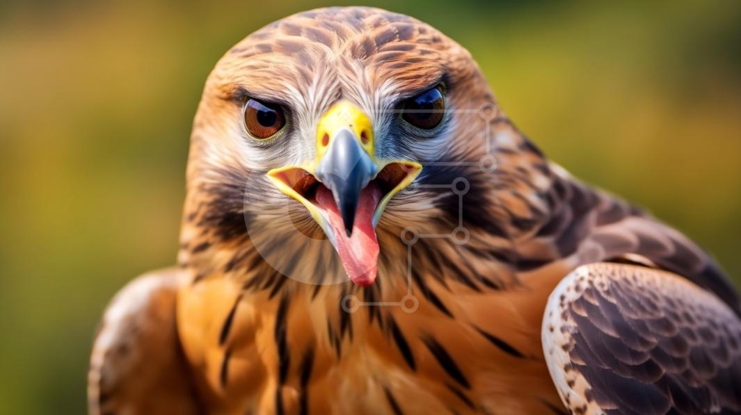 Stunning Close-Up of a Red-Tailed Hawk with Sharp Talons stock photo ...