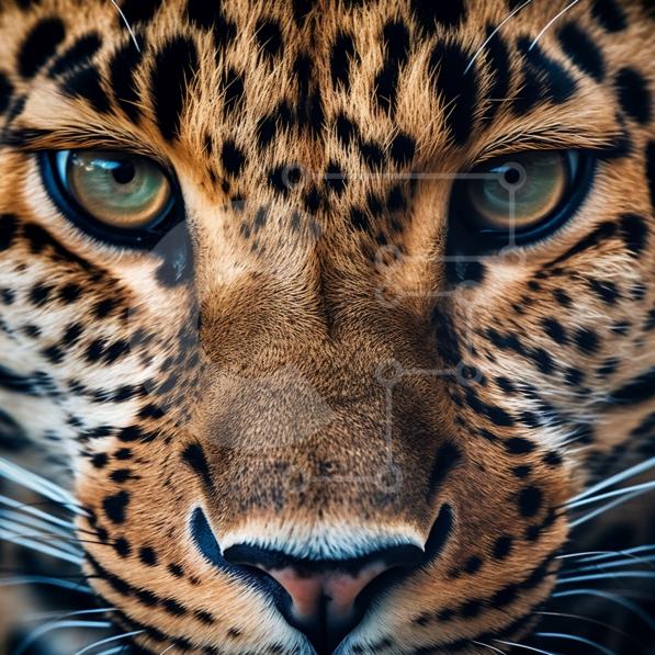 Stunning Close-up of a Leopard's Face with Brown and Yellow Coat stock ...