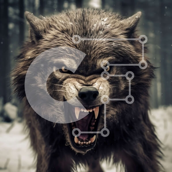Download Fierce Image of a Large Grey Wolf in a Snowy Forest ...