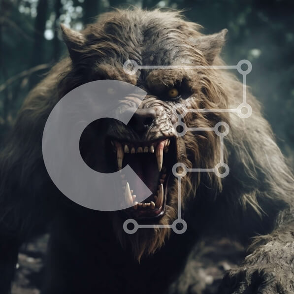 Download Spooky Image of Werewolf Howling at Full Moon in Dark Forest ...