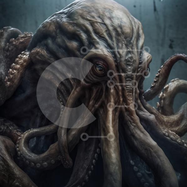 Stunning Picture of Giant Squid in the Deep Ocean Waters stock photo ...
