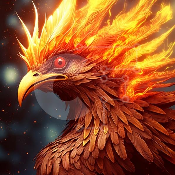 Stunning Image of a Phoenix Against a Starry Night Sky stock photo ...