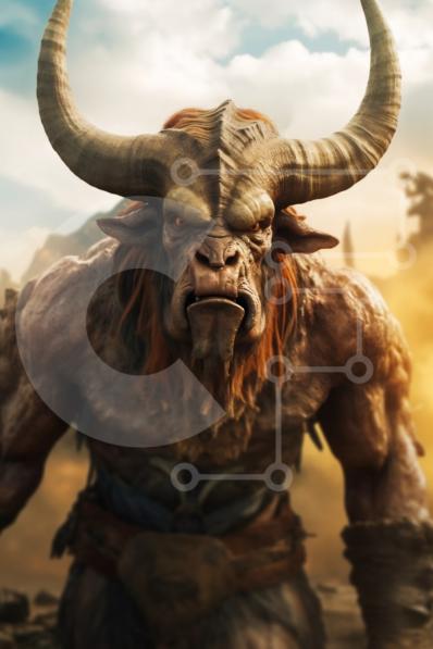 Powerful Bull Standing on a Rocky Outcropping in the Desert stock photo ...