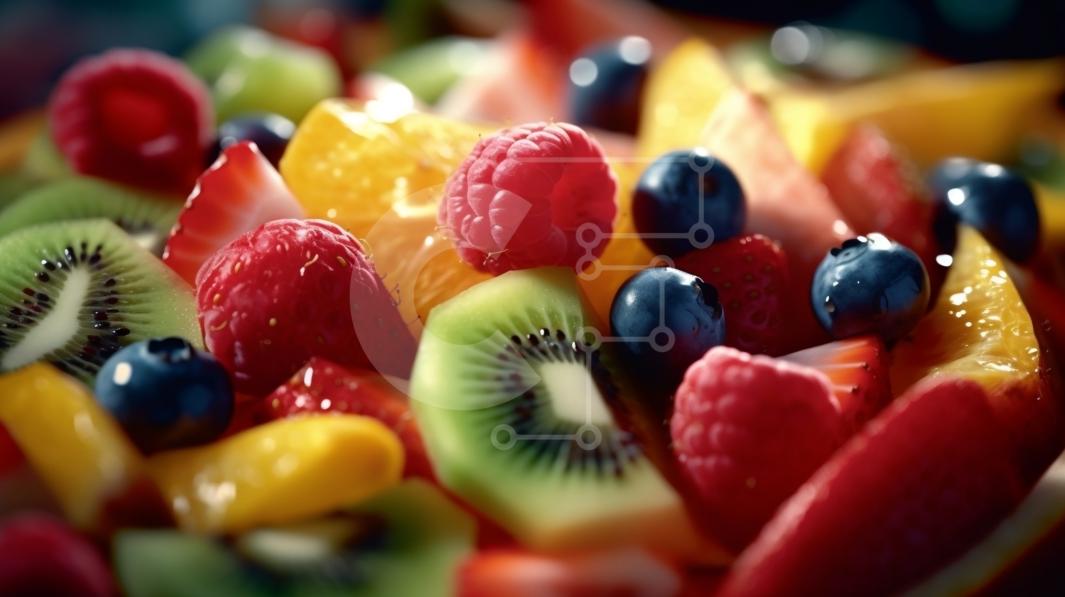 Colorful Bowl of Fresh Fruit stock photo | Creative Fabrica