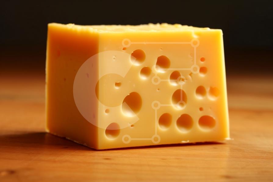 Delicious Picture of Yellow Cheese on a Rustic Wooden Table stock photo ...