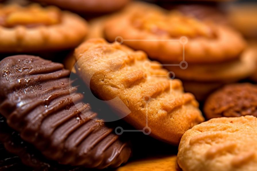 Delicious Cookies Close-Up Shot stock photo | Creative Fabrica