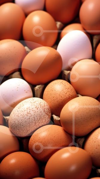 Close-Up Image of Fresh Brown Eggs in a Crate stock photo | Creative ...