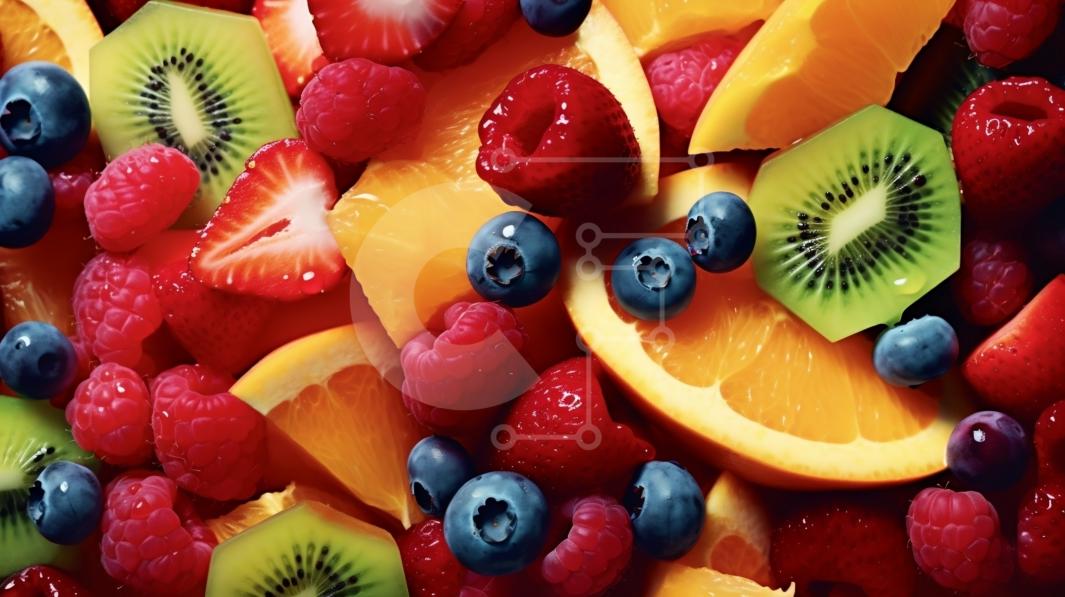 Colorful Bowl of Mixed Fruit - Delicious and Healthy stock photo ...
