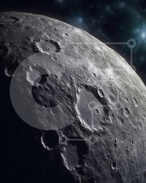 Stunning Close-up Image of Moon's Surface with Craters and Shadows ...